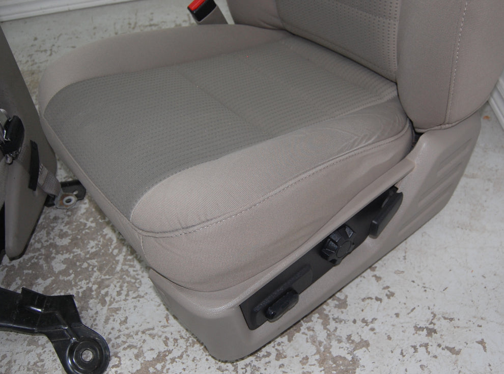 Ford F250 Front Seats and Console Cloth Power Superduty Truck F350 F45 ...