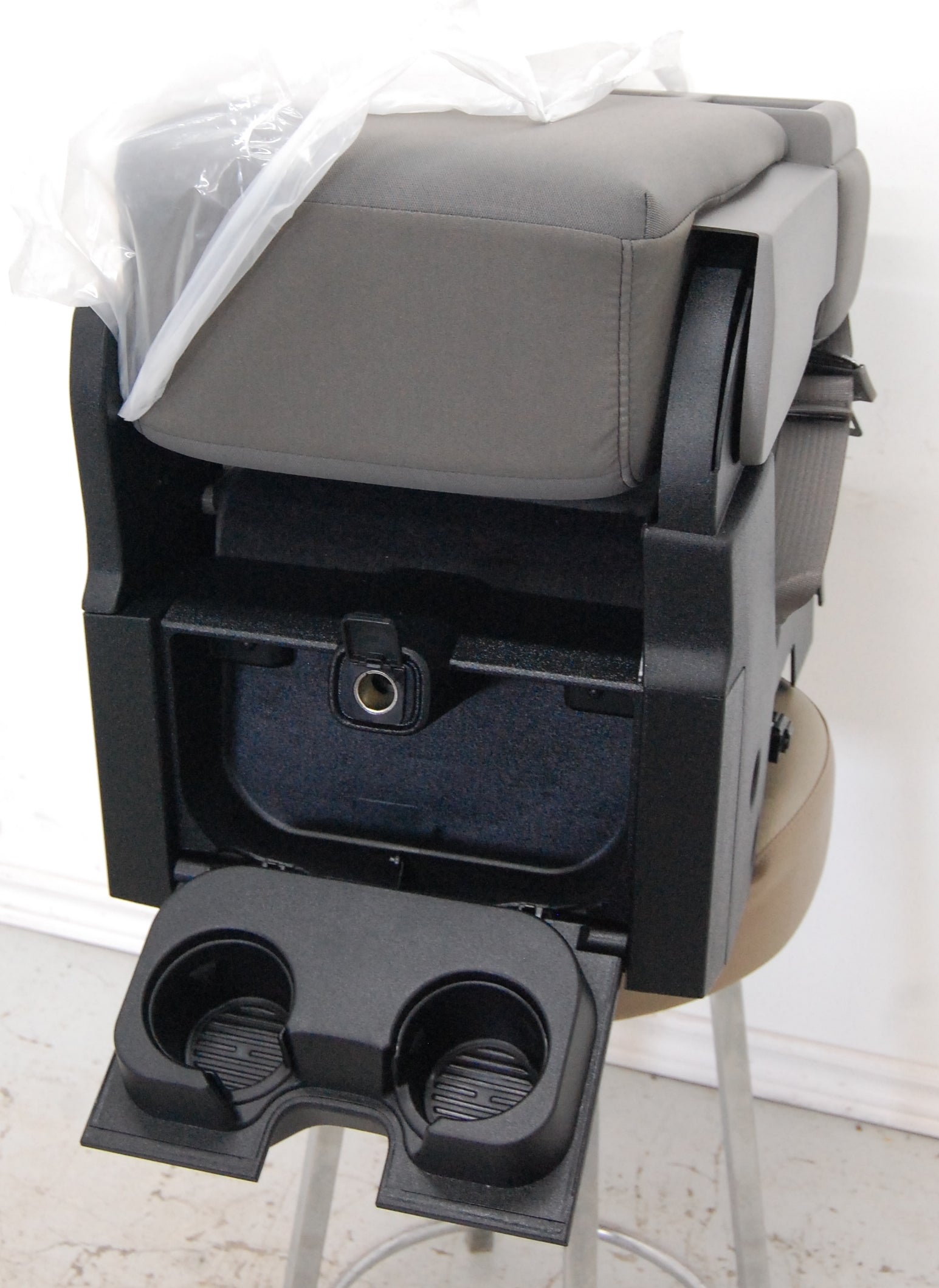 Ford F150 2016 Center Console Fold Down Cloth Jumpseat Van Add A Seat ...