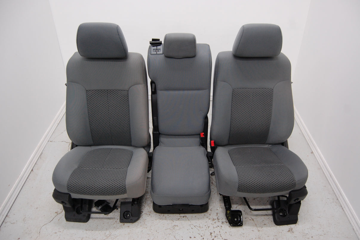 Ford Superduty Truck 2012 Grey Cloth Front Seats F250 F350 F450 F550 w ...